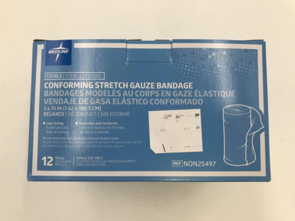 Medline NON25497 Conforming Stretch Gauze Bandage Low Linting 3 x 75in ...