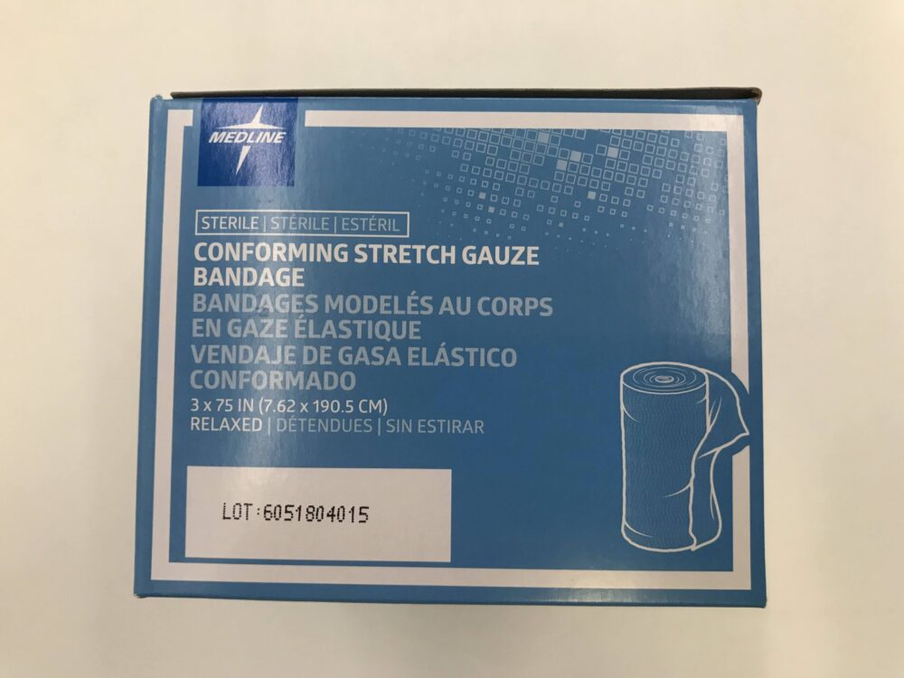 Medline NON25497 Conforming Stretch Gauze Bandage Low Linting 3 x 75in ...