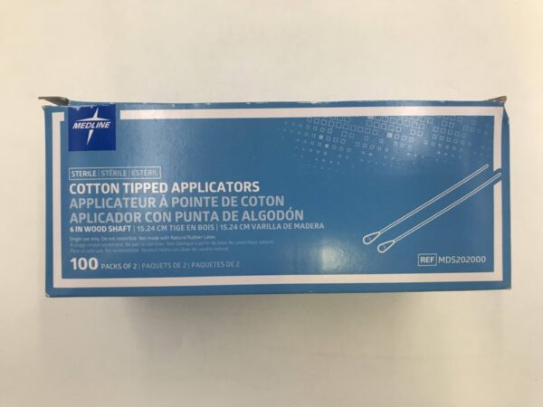 Medline MDS202000 Cotton Tipped Applicators 6in Wood Shaft (Packs of 2 ...