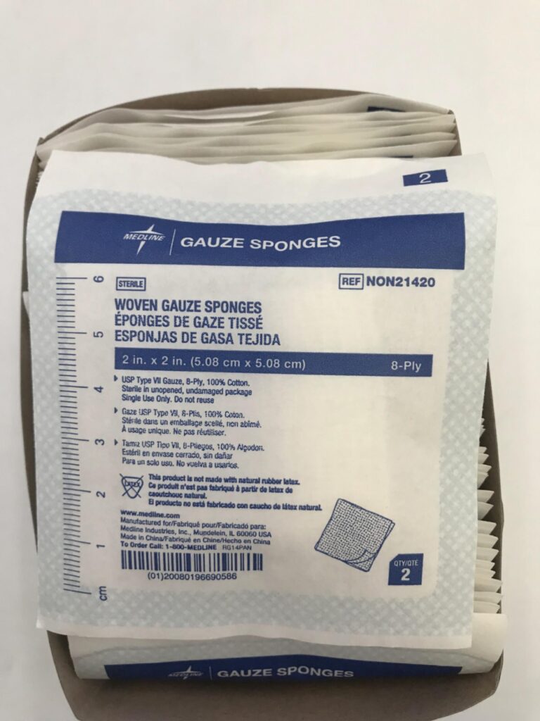 Medline NON21420 Gauze Sponges Woven Sponges 2in x 2in 8-Ply 100% ...