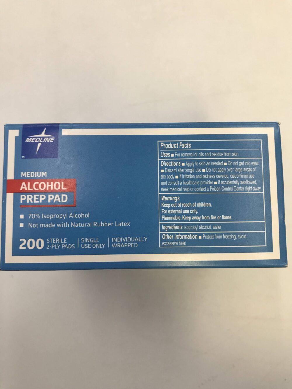 Medline MDS090735 Medium Alcohol Prep Pad 70% Isopropyl Alcohol (200 ...