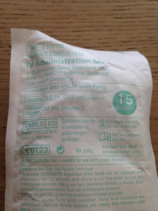 BRAUN 375100 IV Administration Set 15Drops/mL(X) - GB TECH USA