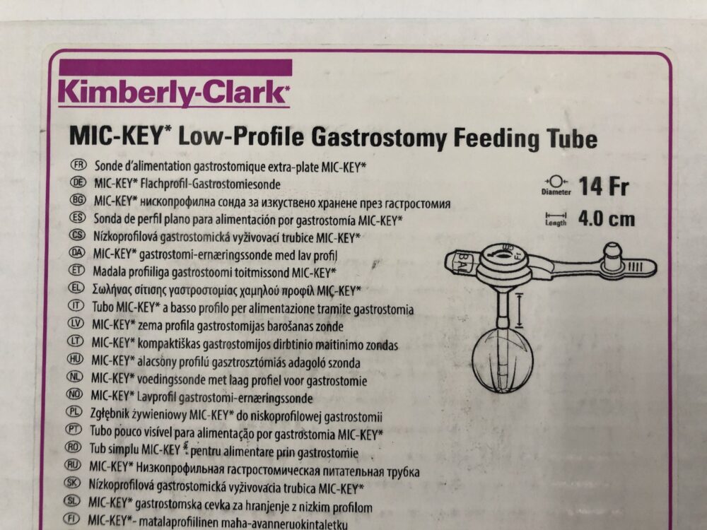 Kimberly-Clark 0120-14-4.0 Mic-Key* Low-Profile Gastrostomy Feeding Tube 14Fr (X) - GB TECH USA