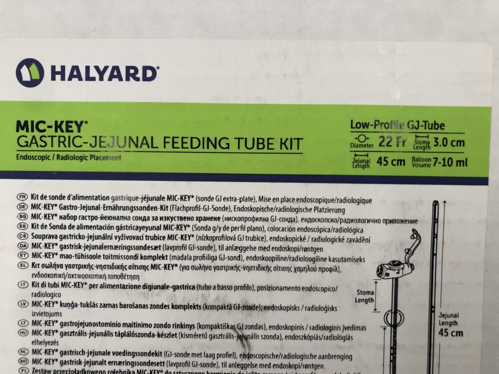 Halyard 0270-22-3.0-45 Mic-Key* Gastric-Jejunal Feeding Tube Kit Low ...