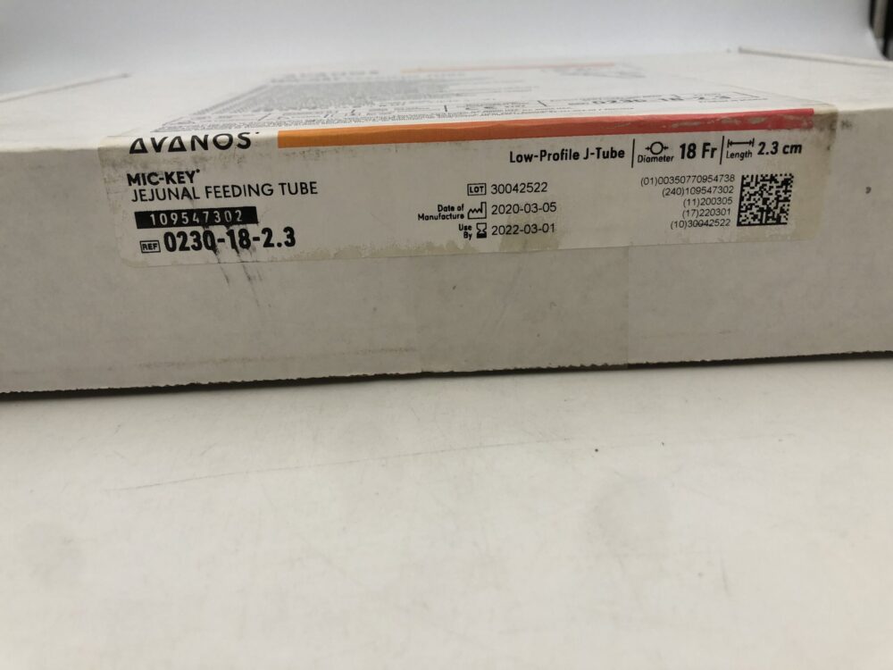Avanos 0230-18-2.3 Mic-Key* Jejunal Feeding Tube Low-Profile J-Tube ...