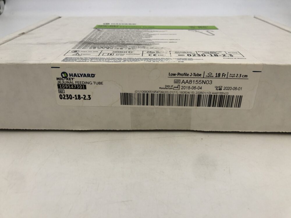 Halyard 0230-18-2.3 Mic-Key* Jejunal Feeding Tube Low-Profile J-Tube ...