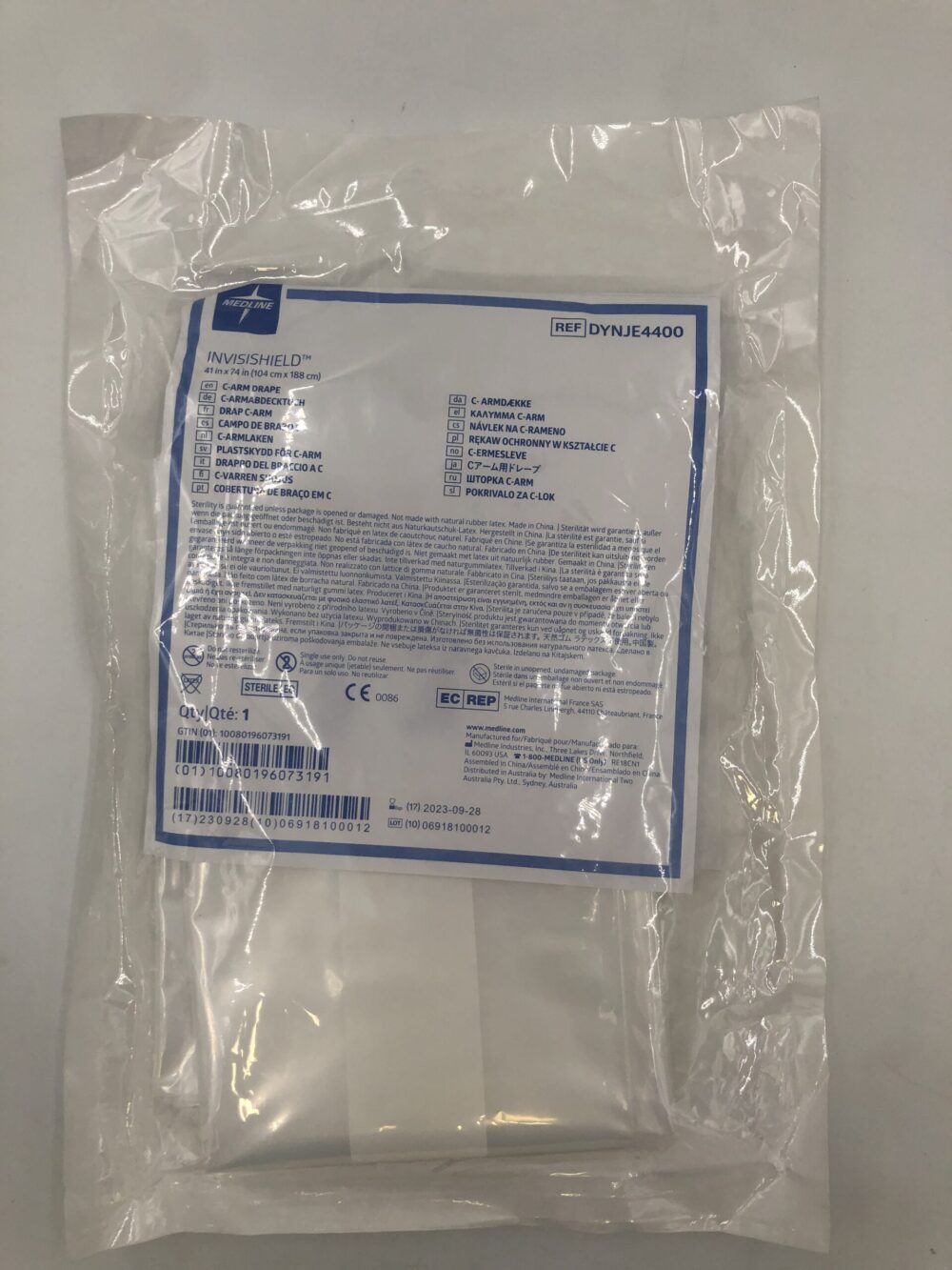 MEDLINE DYNJE4400 INVISISHIELD C-Arm Drape 41″ x 74″ – GB TECH USA