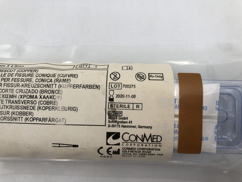 Conmed 7021-119 Ultrapower Bur Tapered Fissure Crosscut Copper 1.5mm x ...