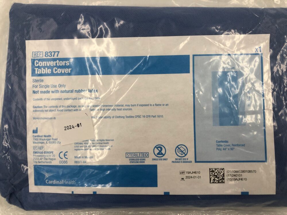 CARDINAL HEALTH 8377 Table Cover Convertors 44in x 90in - GB TECH USA