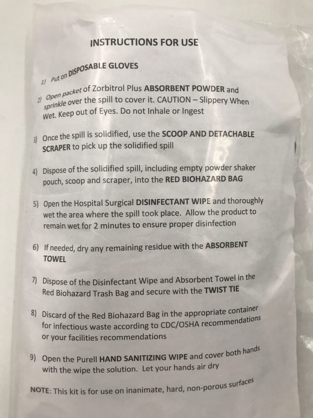 Medline MPH17CE210 Economy Biohazard Spill Kit (X) – GB TECH USA