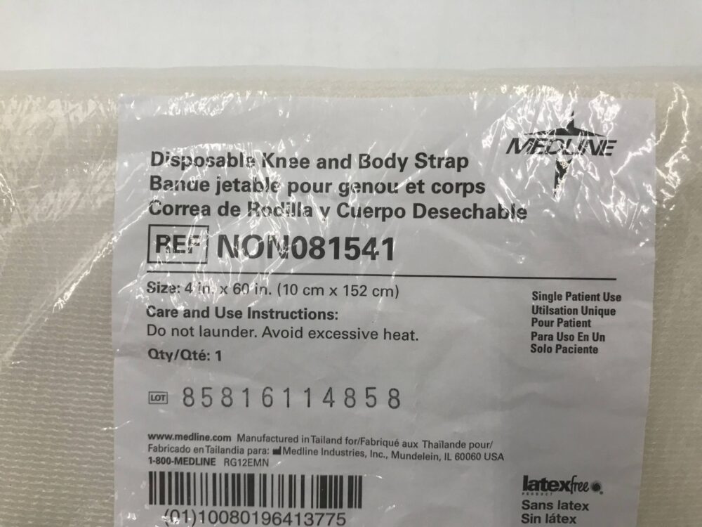 Medline NON081541 Disposable Knee and Body Strap 4″ x 6″ – GB TECH USA