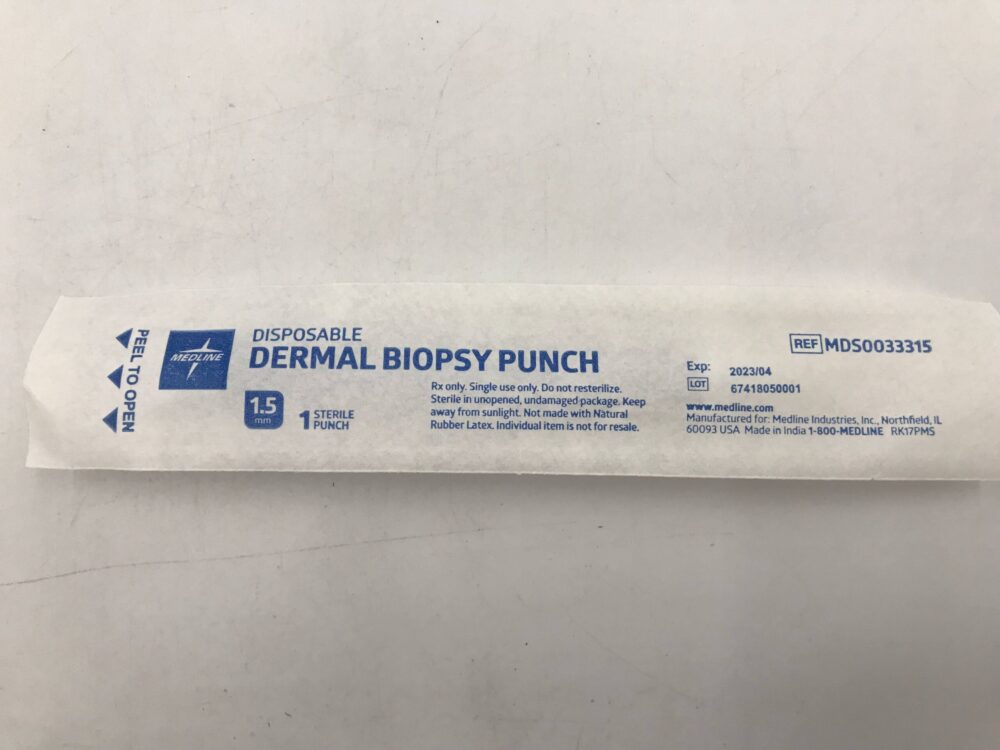 Medline MDS0033315 Disposable Dermal Biopsy Punch 1.5mm (X) – GB TECH USA