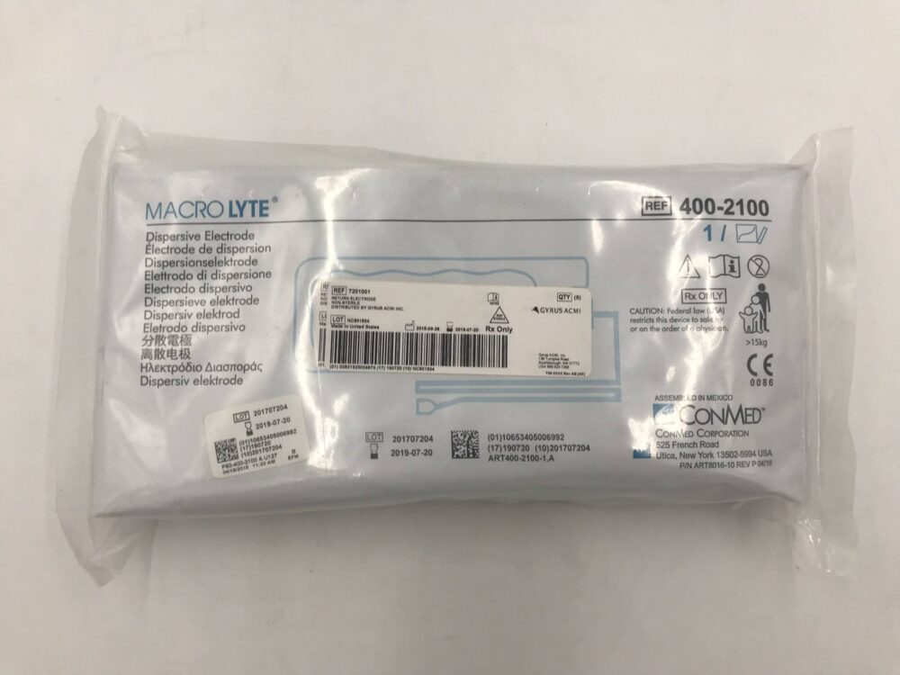 CONMED 400-2100 MacroLyte Dispersive Return Electrode (5/Pkg)(X) – GB ...