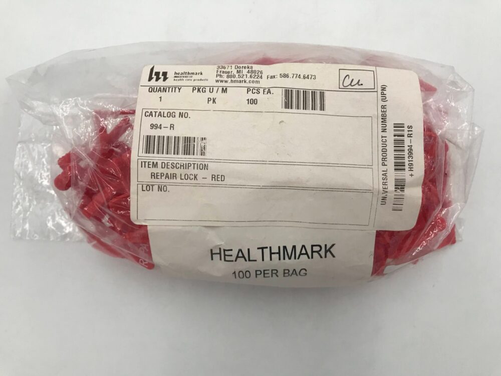 HEALTHMARK 994-R Repair Lock-Red (100/Bag) - GB TECH USA