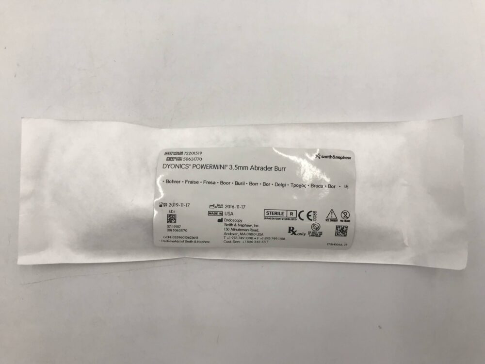 Smith & Nephew 72201519 Dyonics Powermini 3.5mm Abrader Burr Endoscopic ...