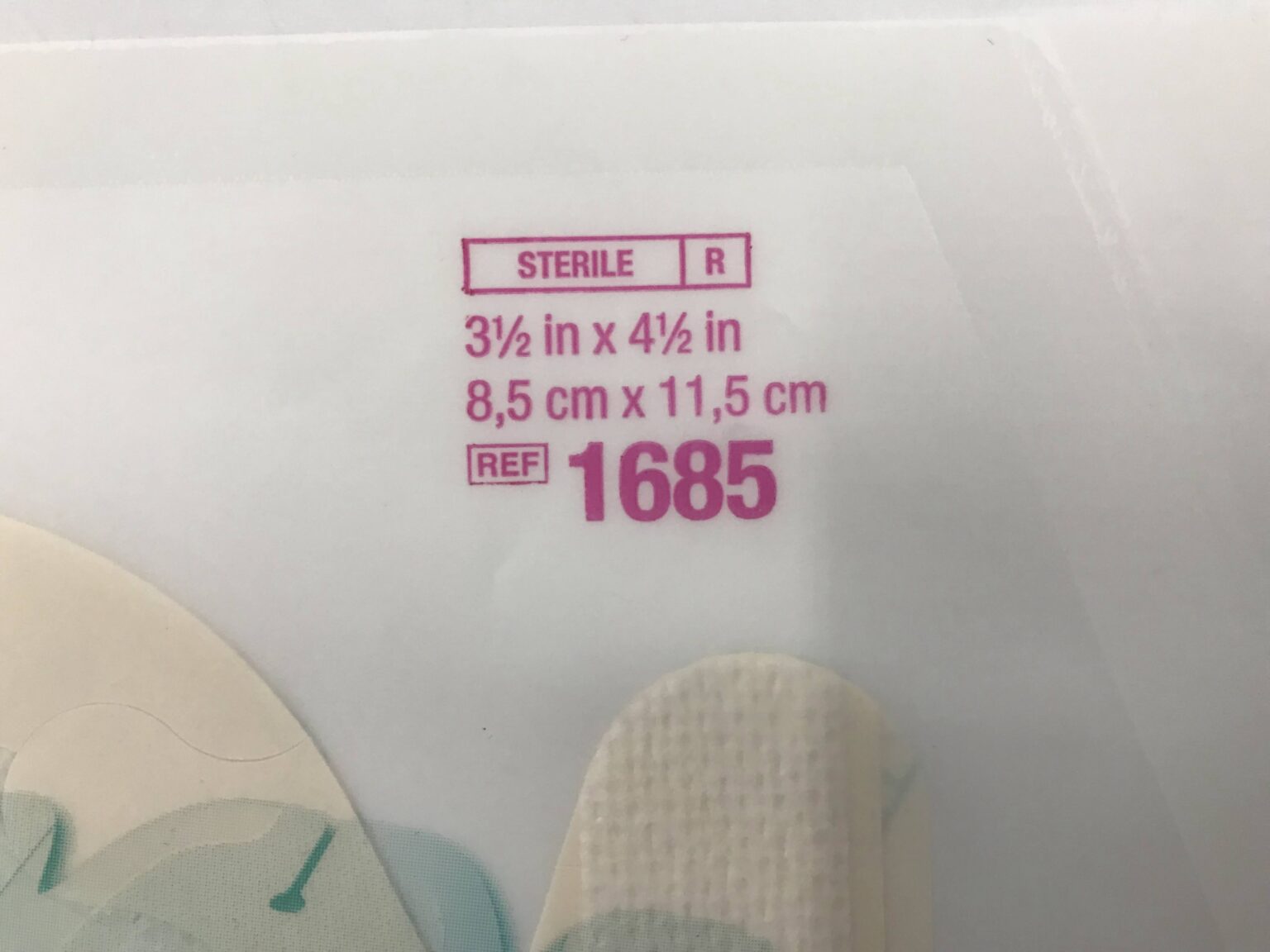 3M 1685 Tegaderm I.V. Advanced Securement Dressing 3 1/2in x 4 1/2in (X ...