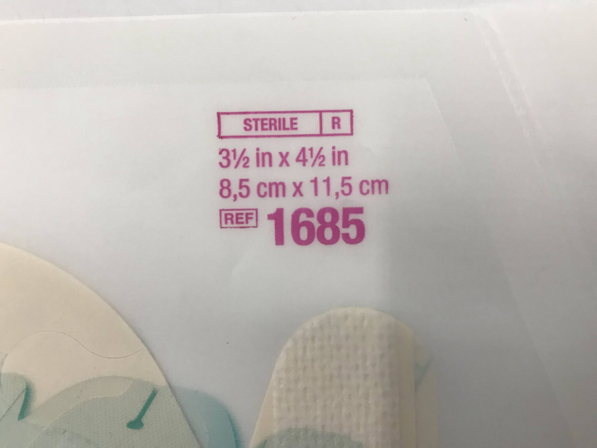 3M 1685 Tegaderm I.V. Advanced Securement Dressing 3 1/2in x 4 1/2in (X ...