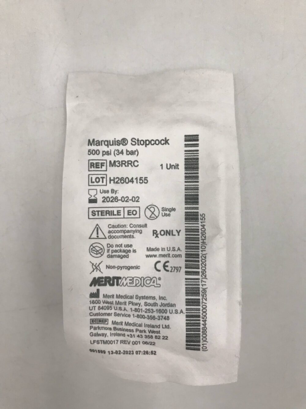 MERIT MEDICAL M3RRC Marquis StopCock 500psi (50/Case) – GB TECH USA