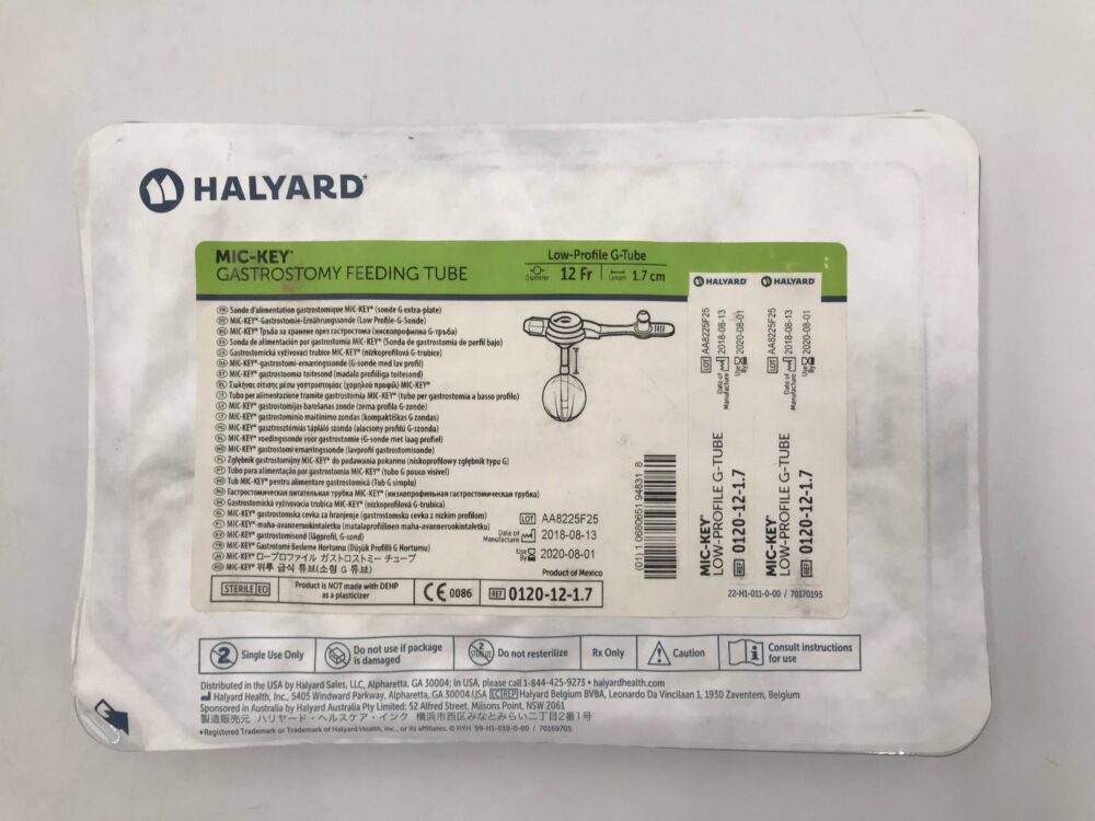 Halyard 0120-12-1.7 Mic-Key* Gastrostomy Feeding Tube Low-Profile G ...