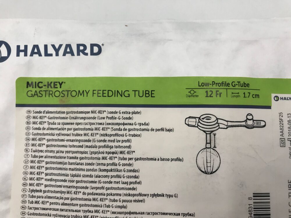 Halyard 0120-12-1.7 Mic-Key* Gastrostomy Feeding Tube Low-Profile G ...