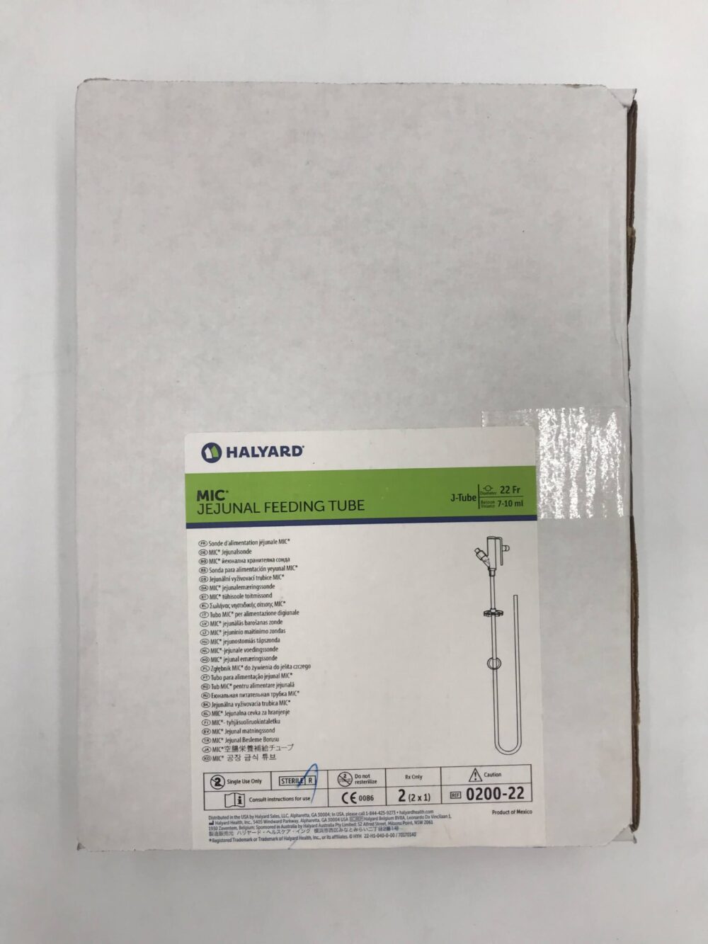 Halyard 0200-22 Mic* Jejunal Feeding Tube J-Tube 22Fr (2/Box) (X) – GB ...