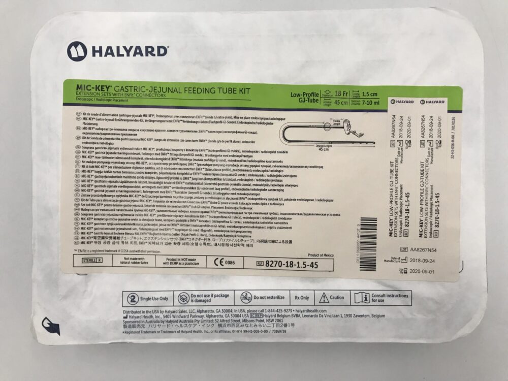 Halyard 8270-18-1.5-45 Mic-Key* Gastric-Jejunal Feeding Tube Kit ...
