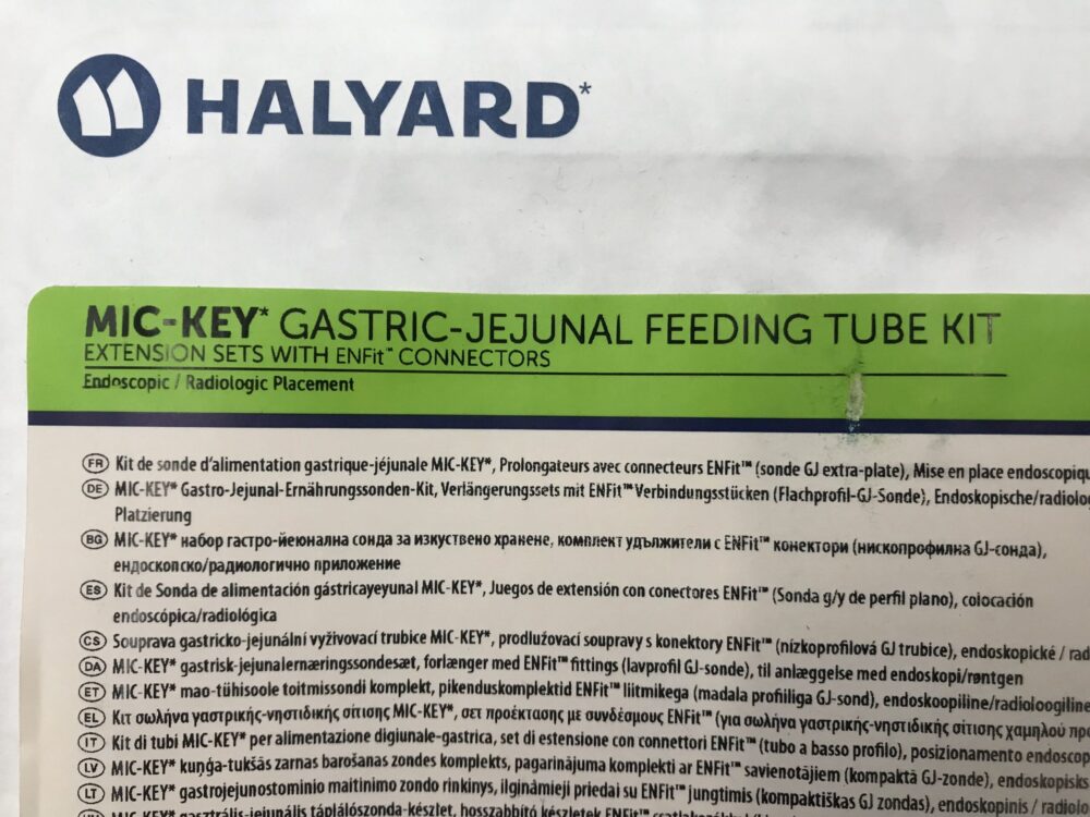 Halyard 8270-16-1.7-22 Mic-Key* Gastric-Jejunal Feeding Tube Kit Extension Sets with ENFit ...