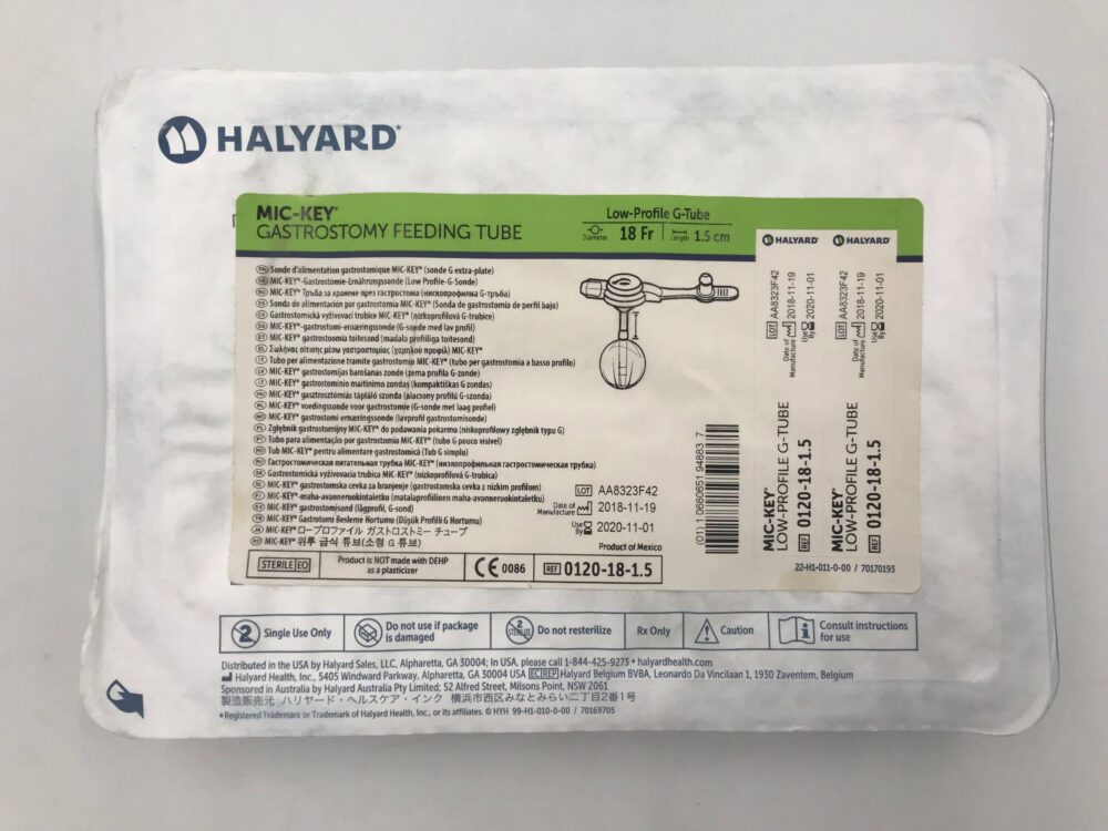 Halyard 0120-18-1.5 Mic-Key* Gastrostomy Feeding Tube Low-Profile G ...
