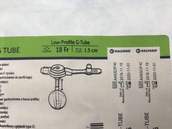 Halyard 0120-18-1.5 Mic-Key* Gastrostomy Feeding Tube Low-Profile G ...