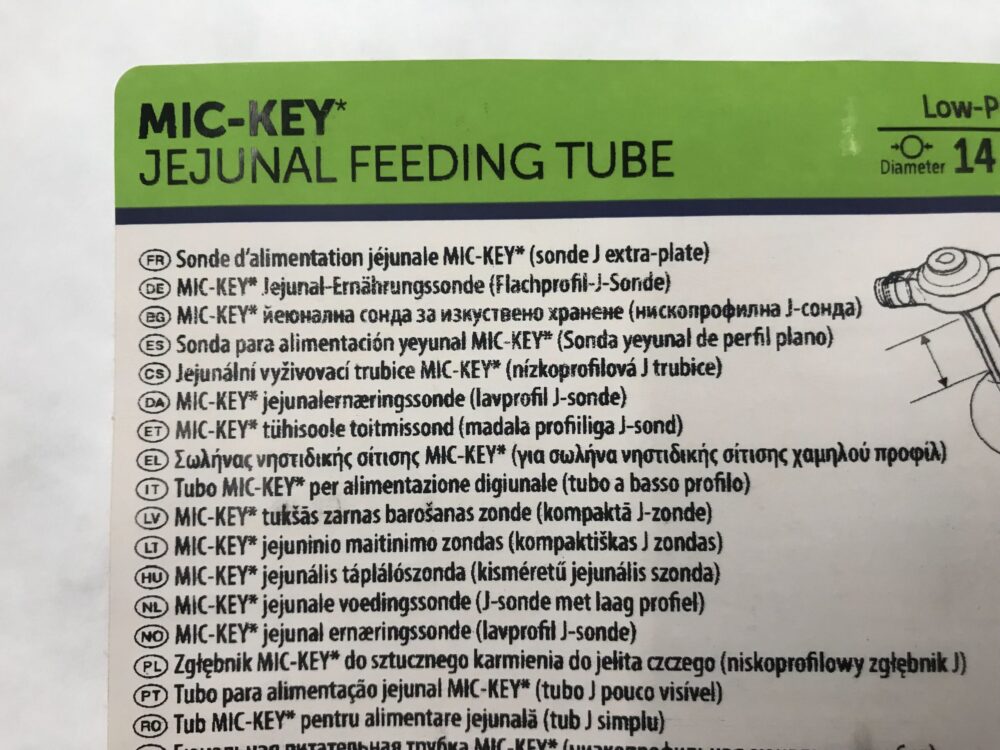 Halyard 0230-14-3.0 Mic-Key Jejunal Feeding Tube Low-Profile J-Tube ...