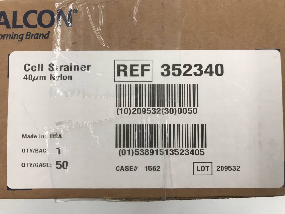 Corning Incorporated 352340 Falcon Cell Strainer 40µm Nylon (50/Box) – GB TECH USA