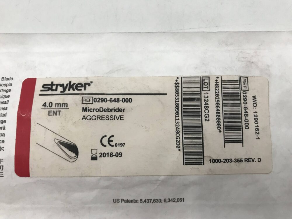 Stryker 0290-648-000 MicroDebrider Aggressive 4.0mm ENT Sinuscopic ...