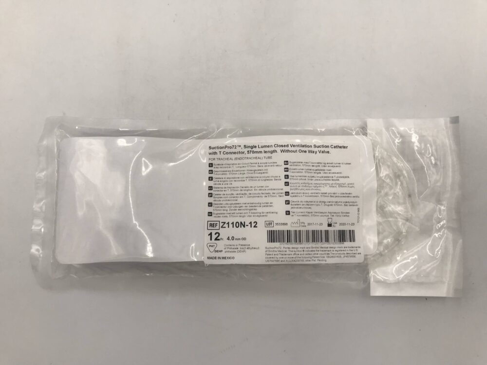 Smiths Medical Z110N-12 Portex SuctionPro72 Single Lumen Closed ...