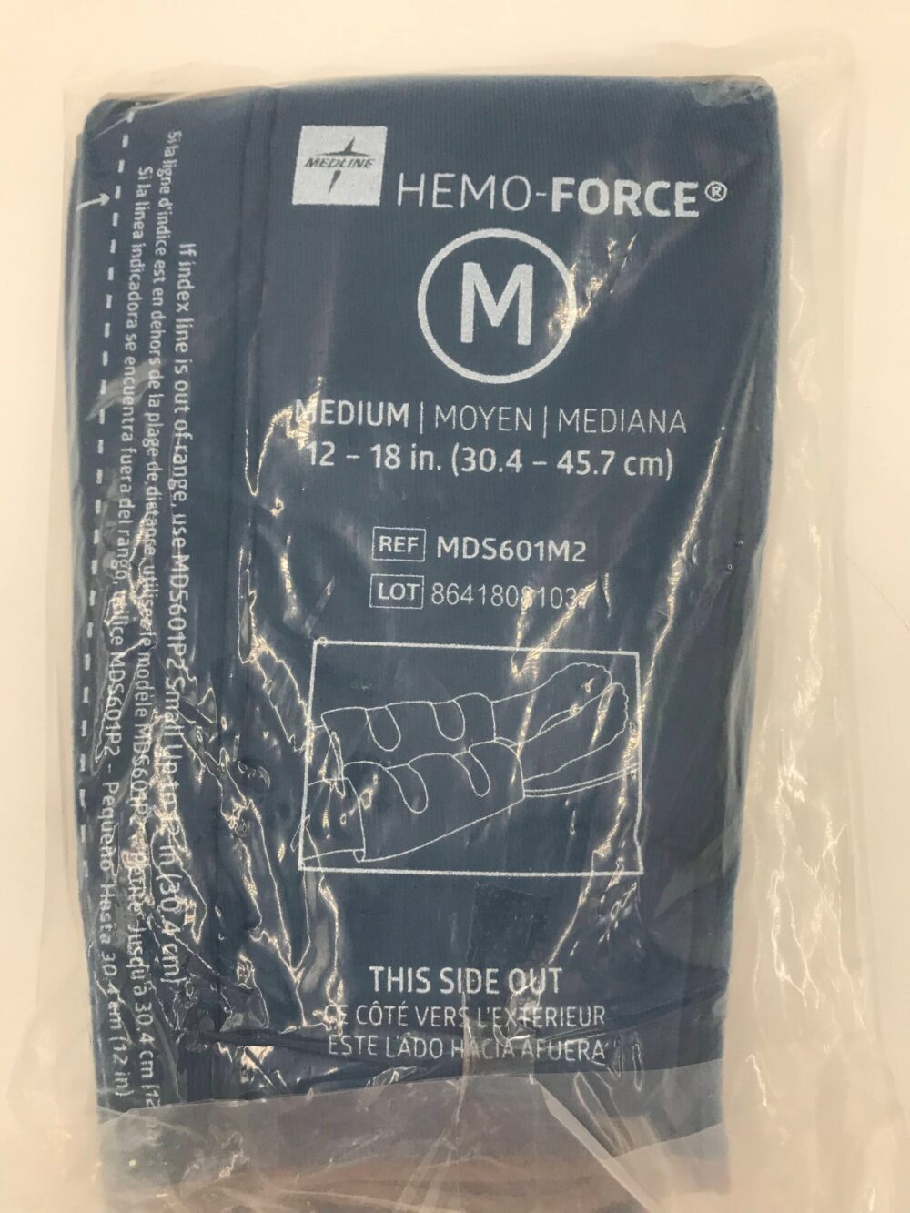 MEDLINE MDS601M2 HEMO-FORCE Intermittent DVT Calf Sleeve – Medium 12-18″ (1 Pair) - GB TECH USA