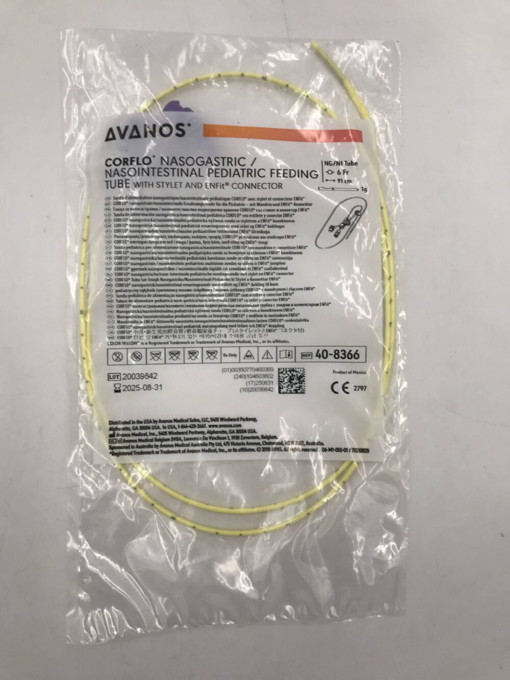 AVANOS 40-8366 Corflo Nasogastric / Nasointestinal Pediatric Feeding ...