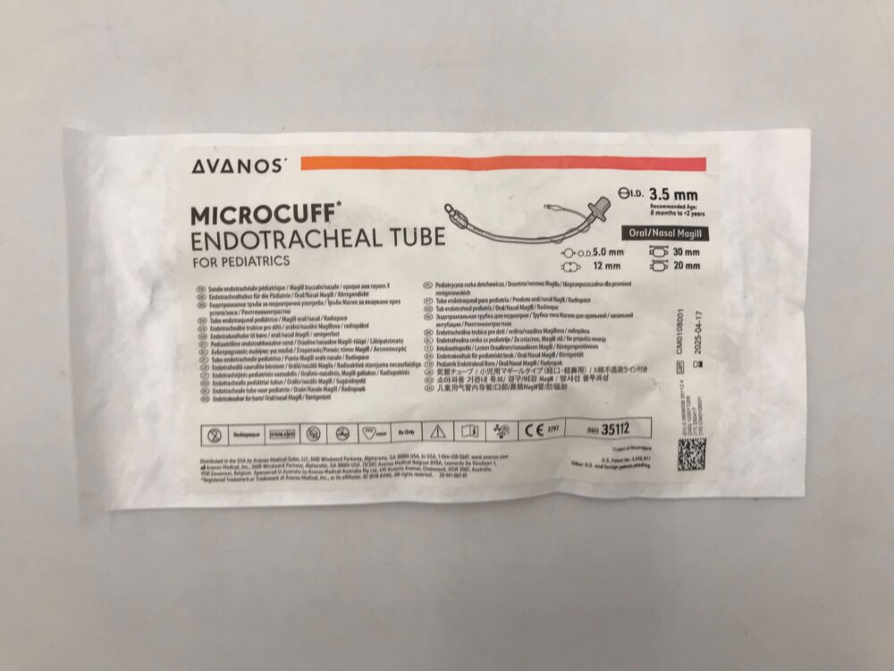 AVANOS 35112 Microcuff Endotracheal Tube For Pediatrics Oral/Nasal ...