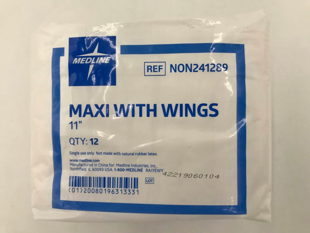 MEDLINE NON241289 Maxi with Wings 11″ (12/Pack) – GB TECH USA