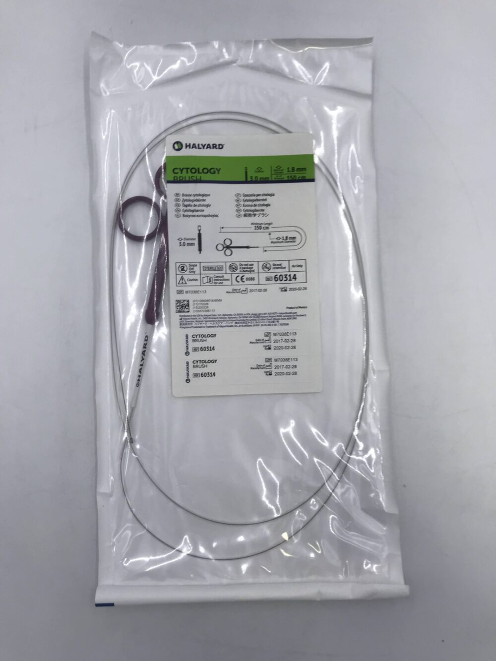 HALYARD 60314 Cytology Brush 150cm x 1.8mm x 3mm (X) - GB TECH USA