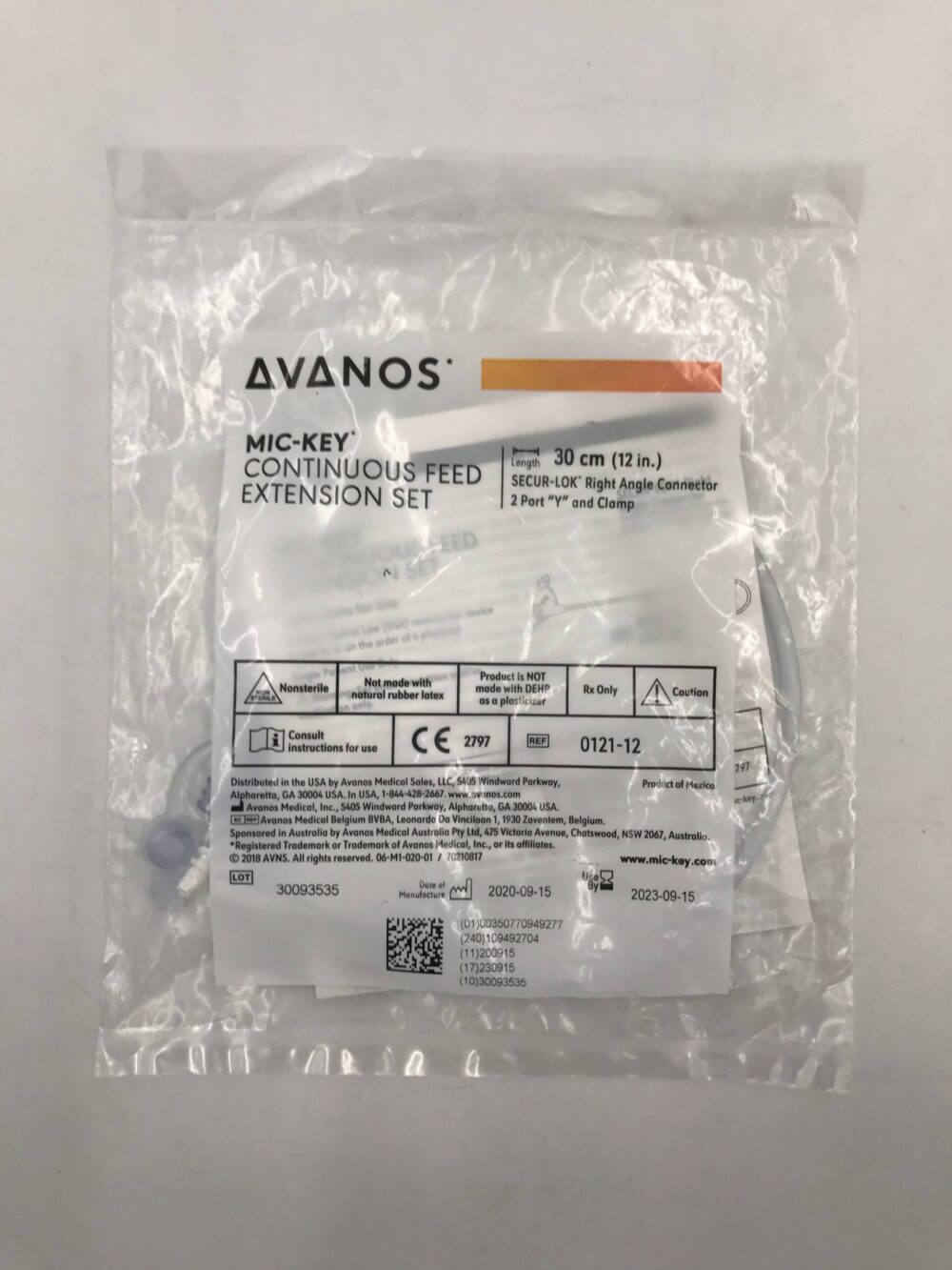 AVANOS 0121-12 MIC-KEY Continuous Feed Extension Set 30cm – GB TECH USA