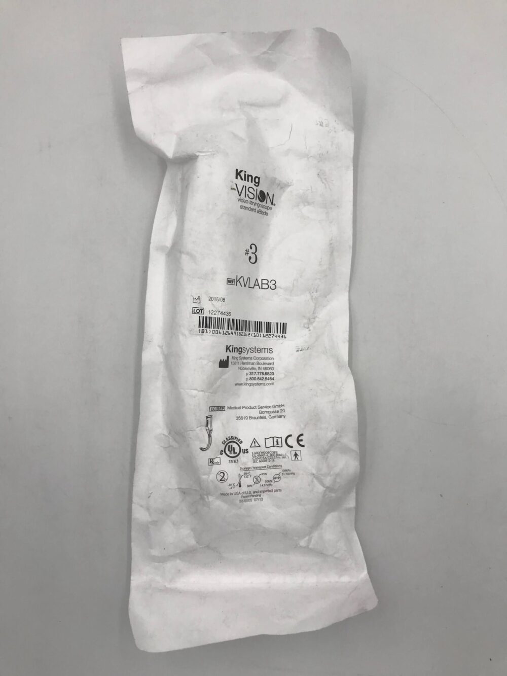 King Systems KVLAB3 King Vision Video Laryngoscope Standard aBlade - GB ...