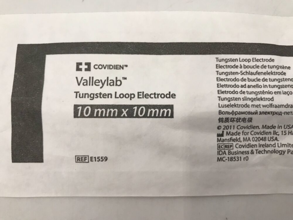 Covidien E1559 Valleylab Tungsten Loop Electrode 10mm x 10mm (X) – GB ...