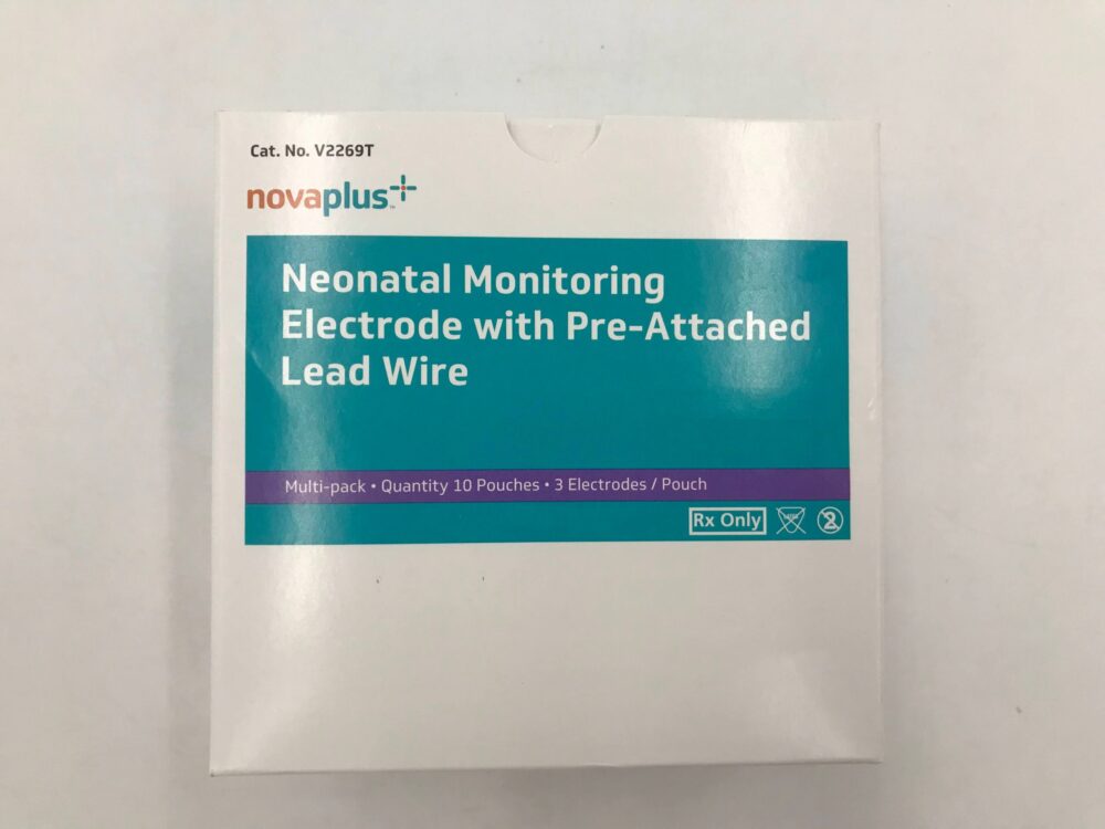 NovaPlus V2269T Neonatal Monitoring Electrode w/Pre-Attached Lead Wire ...