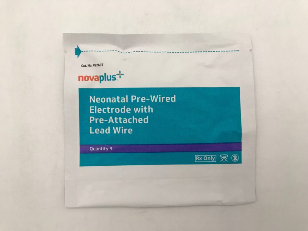NovaPlus V2269T Neonatal Monitoring Electrode w/Pre-Attached Lead Wire ...