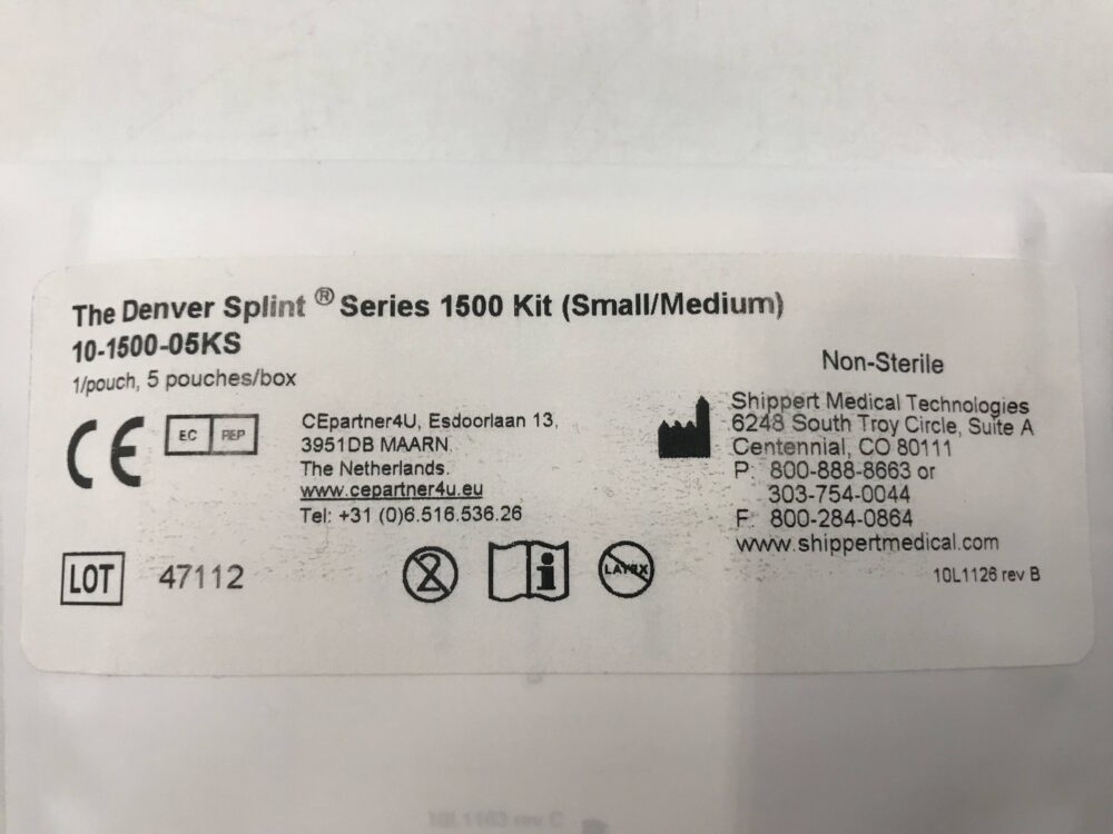 Shippert Medical Technologies 10-1500-05KS The Denver Splint Series ...