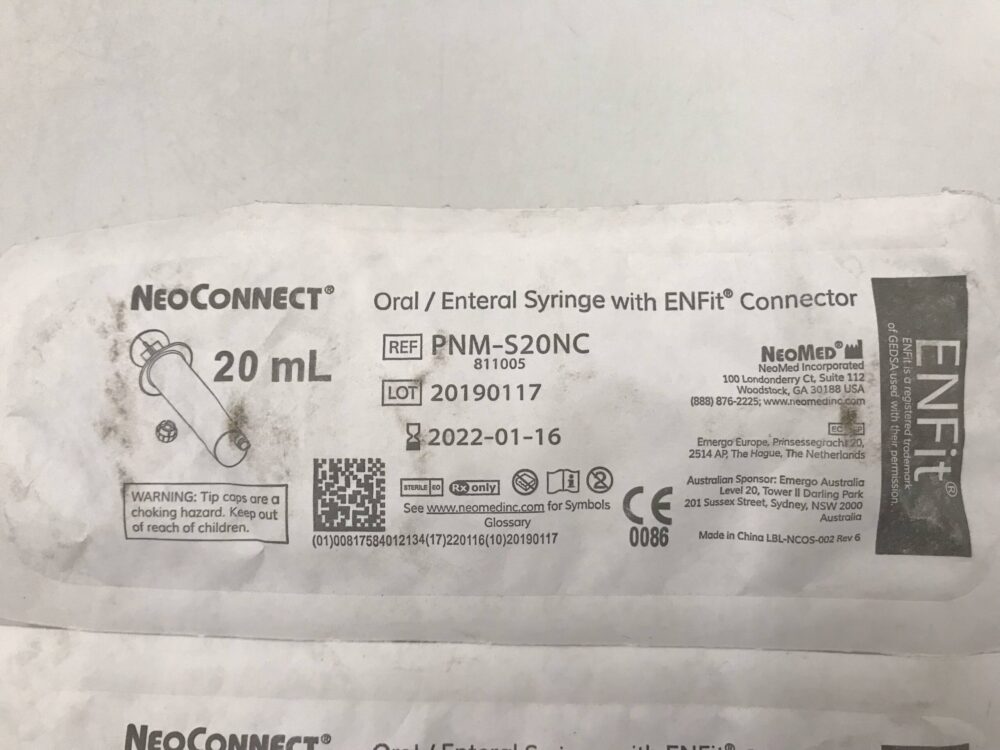 NeoMed PNM-S20NC NeoConnect ENFit Oral/Enteral Syringe with ENFit ...