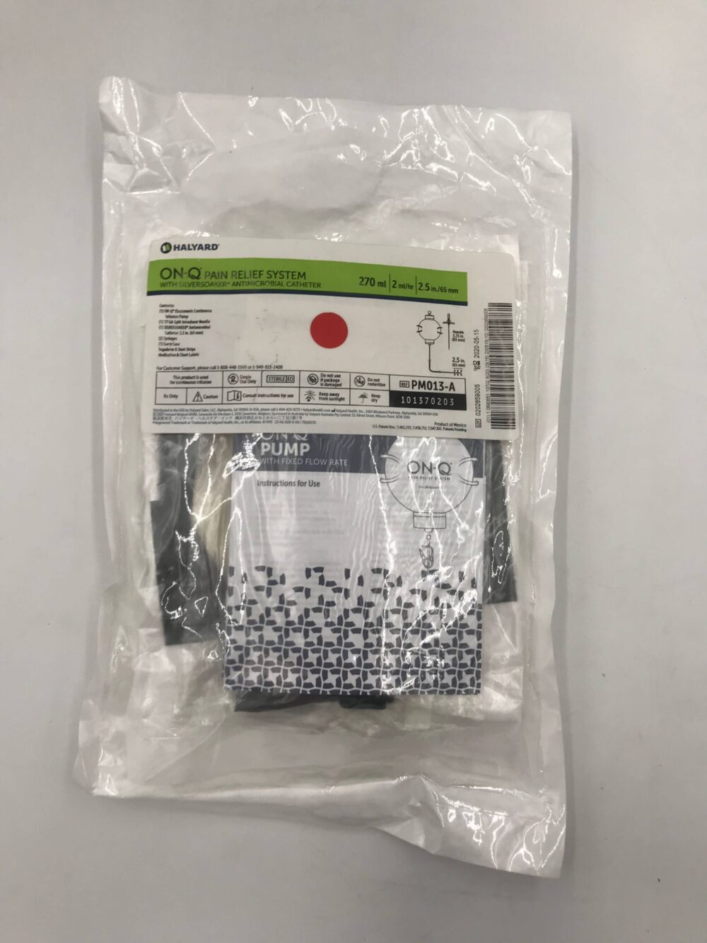 HALYARD PM013-A On-Q Pain Relief System w/ SilverSoaker Antimicrobial ...