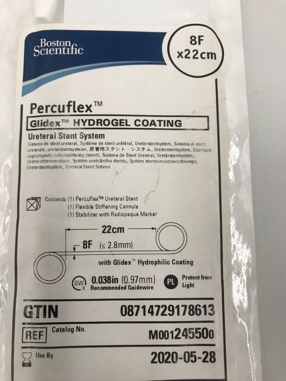 Boston Scientific 24550 Percuflex Glidex Hydrogel Coating Ureteral ...