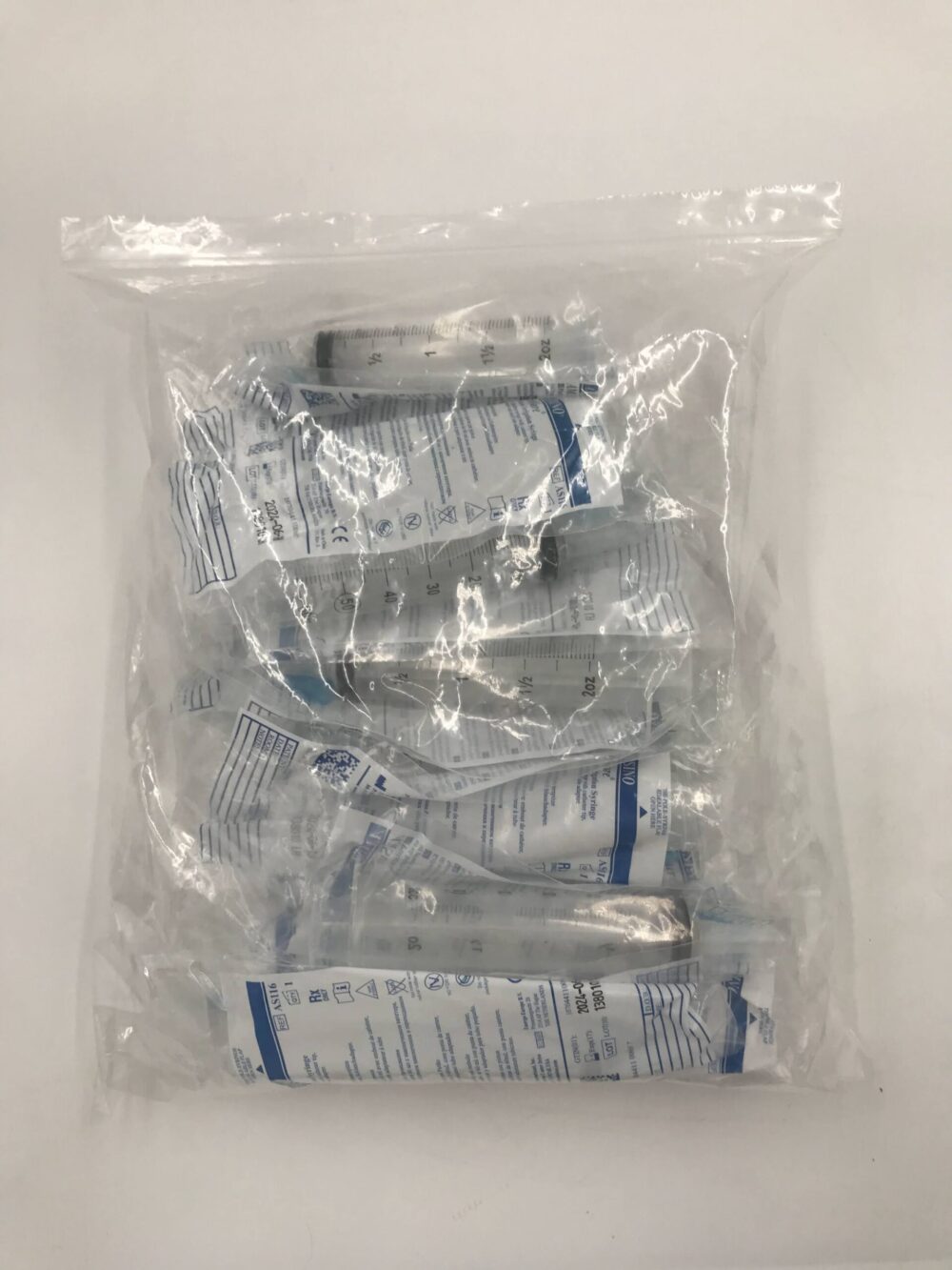 Amsino AS116 AMSure Piston Irrigation Syringe 60mL (17/Bag) - GB TECH USA