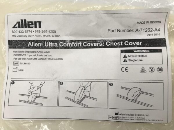 Allen Medical Systems A-71262-A4 Ultra Comfort Covers Chest Cover - GB ...