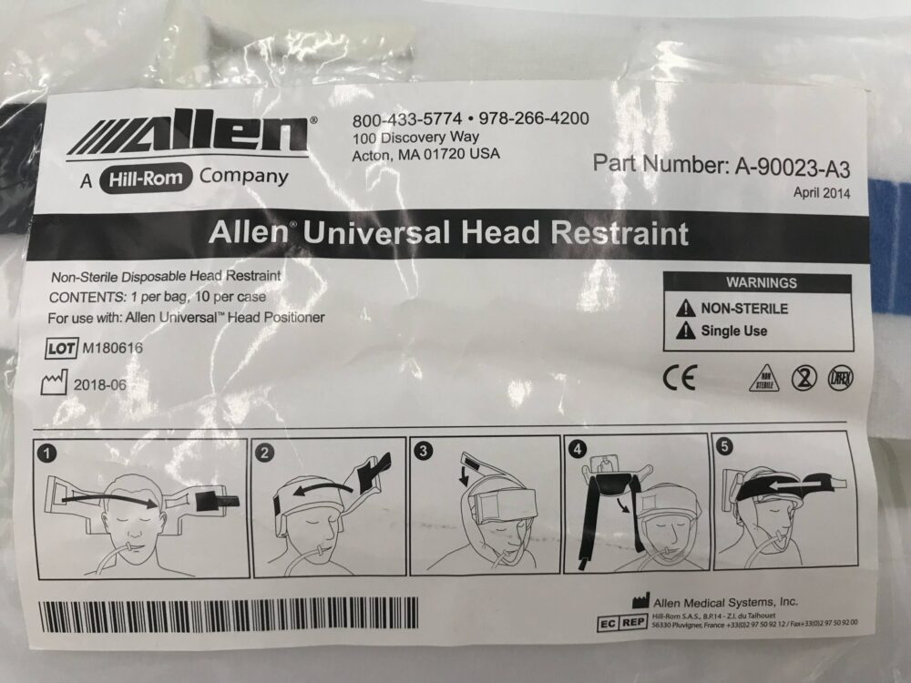 Allen Medical Systems A-90023-A3 Universal Head Restraint – GB TECH USA